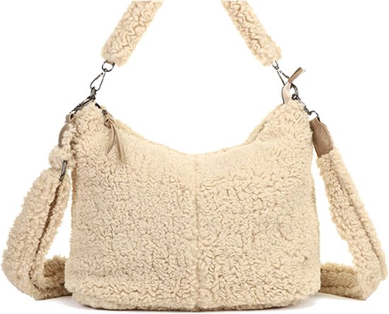 Teddy-Handtas-schoudertas-I'Dutch-Hobo model-Naturel-35cmx25cmx12,5cm | bol