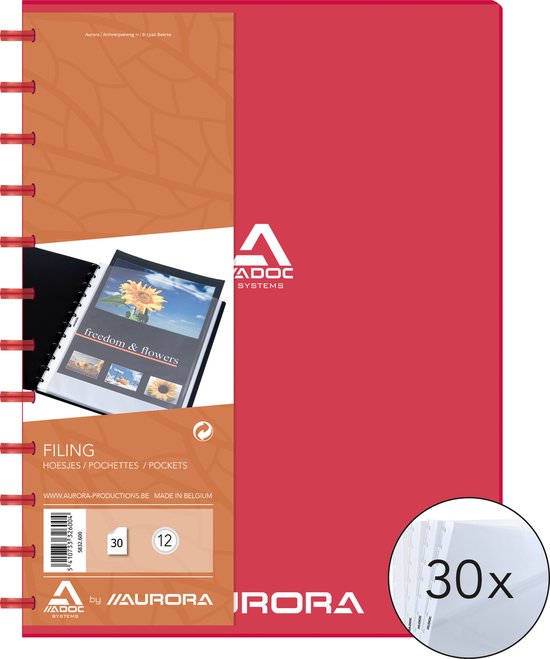 Adoc Bind-Ex Showmap A4 30 pochettes rouge | bol