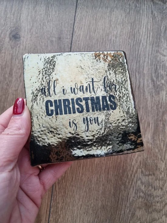 Het Inpakhuis - Tegeltje - Spreukentegel - Quotetegel - All I want for christmas is... | bol