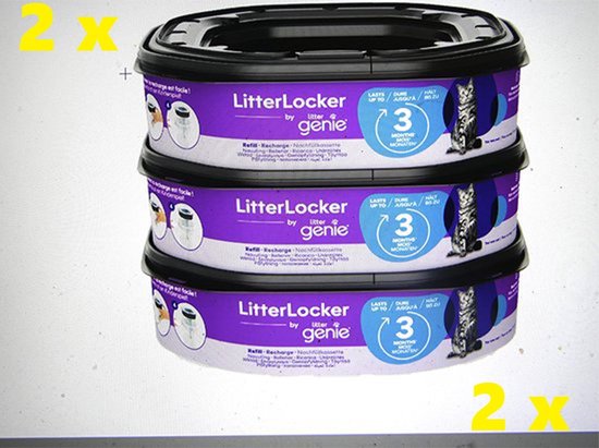 ** 2 X ** litter locker genie navullingen 3 st-makkelijk hygienisch en ...