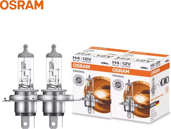 Osram Original Halogeenlamp H4 - 12V - 60/55W - 3200K - Set 2 stuks | bol