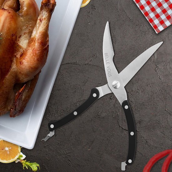 Hoogwaardige keukenschaar, gevogelteschaar, 25,5 cm, multifunctionele ...