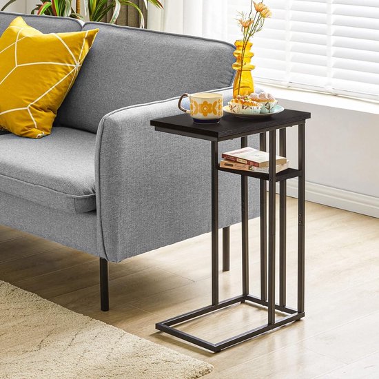 Bijzettafel, C-vorm, Laptoptafel, Kleine banktafel, Banktafel met ...