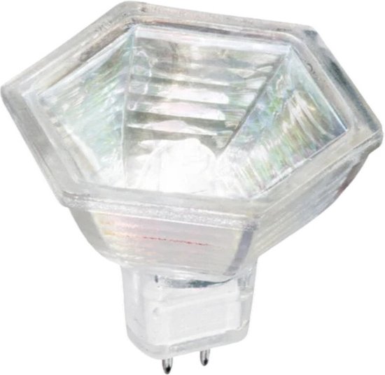 Patron GU5,3 MR16 Halogeenspot Hexagon | 35W 12V 3000K 60° | Ø50mm ...