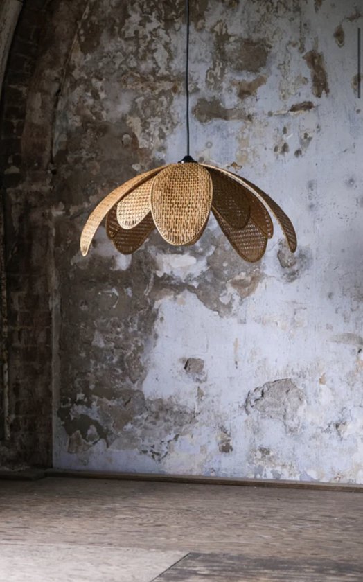 Vintage rotan flower lamp | bol