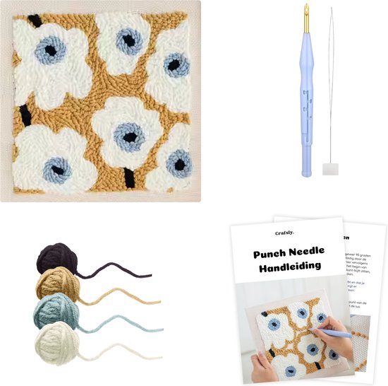 Crafsly Punch needle pakket Schilderij– Punch needle voor starters ...