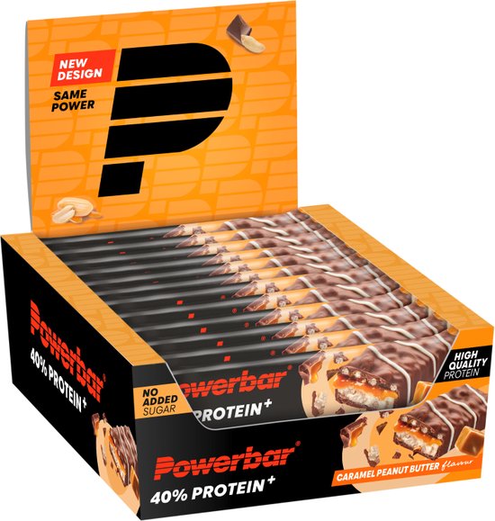 Powerbar eiwitreep | 40% Protein+ Bar | Caramel Peanut Butter - 12x40g ...