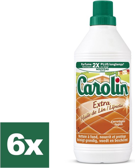 Carolin Vloerreiniger voor Tegels - 6 x 1L - Met Extra Lijnolie ...