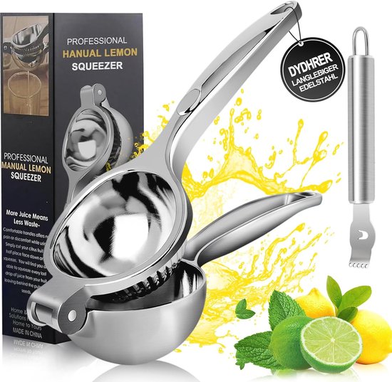 Citroenpers XXL met Snijder - Handpers voor Keuken & Bar - Perfect voor ...
