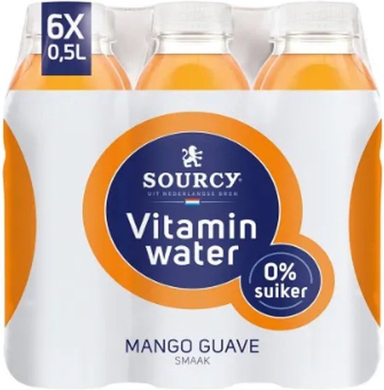 Water Sourcy vitamin mango/guave fles 500ml | 6 stuks | bol