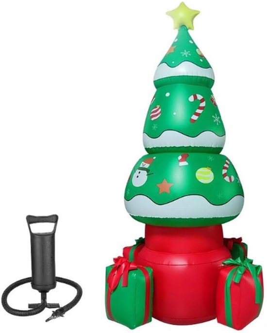 Groot Inflatable Kerstdecoratie - 210cm - Opblaasbare Kerstboom met ...