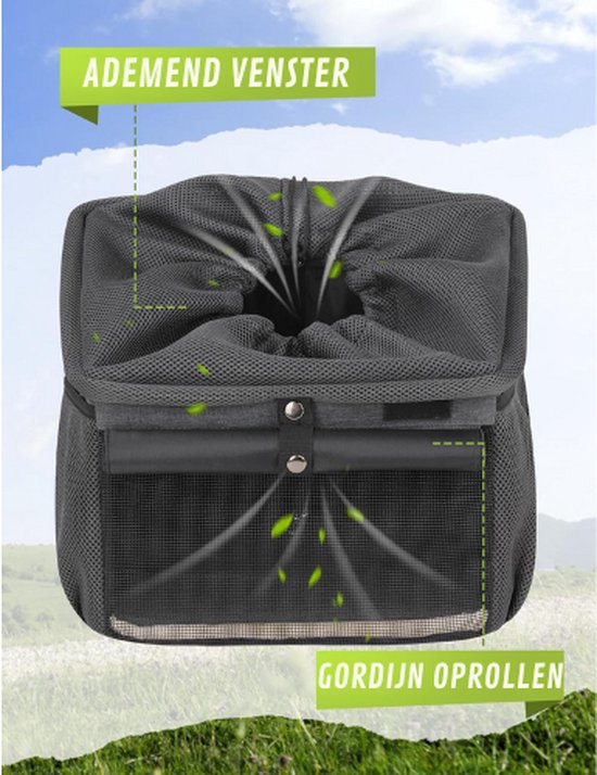 Hondenfietsmand Elektrische Fiets - Hondenfietsmand - Fietsmand Hond Voorop -... | bol