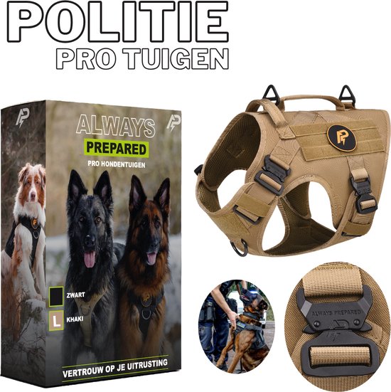 Always Prepared® Pro Hondentuig - Anti-Trek Tuig - Hondenharnas - Y Tuig Hond - Middel... | bol