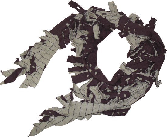 Sjaal bruine tinten gerafeld | bol