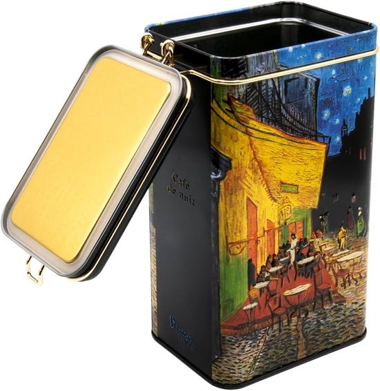 Stijlvolle Metalen Opbergpot met Kunstzinnig Van Gogh Motief voor ...