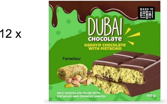 Dubai chocolade extra groot familiepakket-6 pakken van 220 gram xl ...