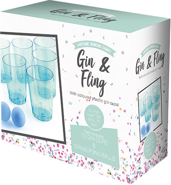 Gin & Fling - drankspel - met gekleurde ginbekers | bol