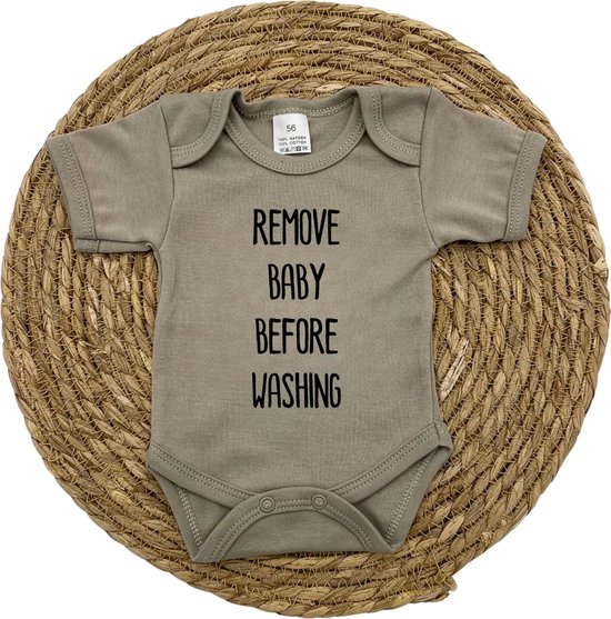 Romper | REMOVE BABY BEFORE WASHING - baby - newborn - grappig - tekst ...