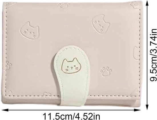Kleine compacte damesportemonnee in etui, muntzakje, kaarthouder ...