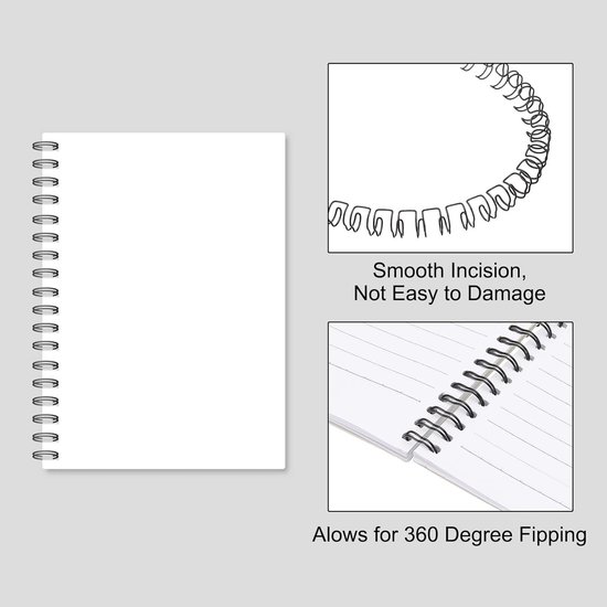 3/8" Double Loop Wire Binding Combs - 50pcs Metal Double Loop Binding ...