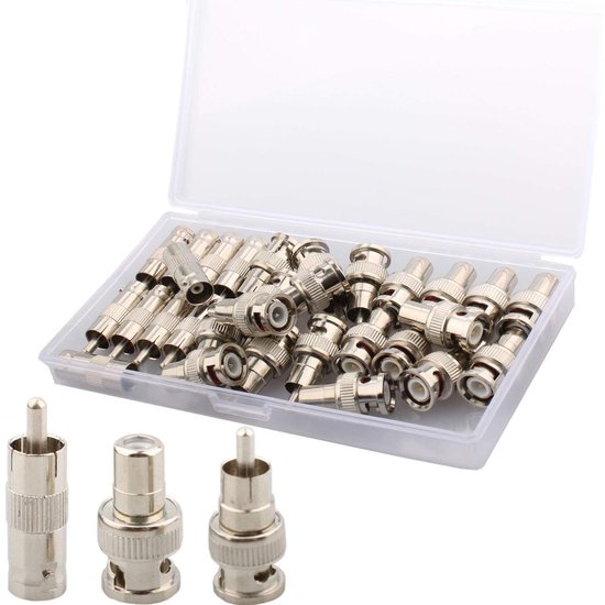 RCA naar BNC Connector Set - 30 stuks, Audio Plug Adapter Kit met... | bol