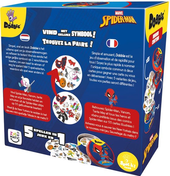 Dobble Spider-Man - Kaartspel - Observatie & Reflex - Voor het hele ...