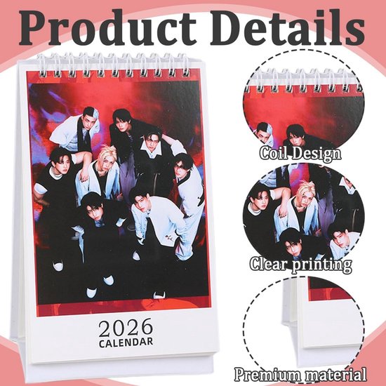 Bureaukalender 2026 - Desktopkalender met Foto's - Blokkalender 13x23cm ...
