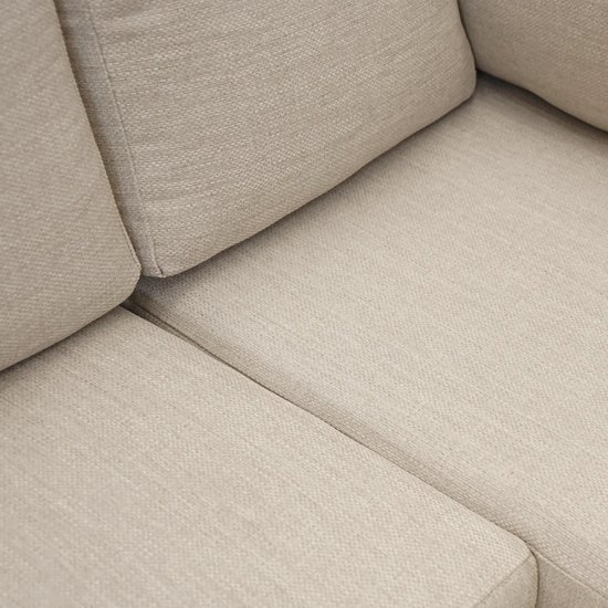 Vita Grosso 4-zits bank + hocker beige | bol
