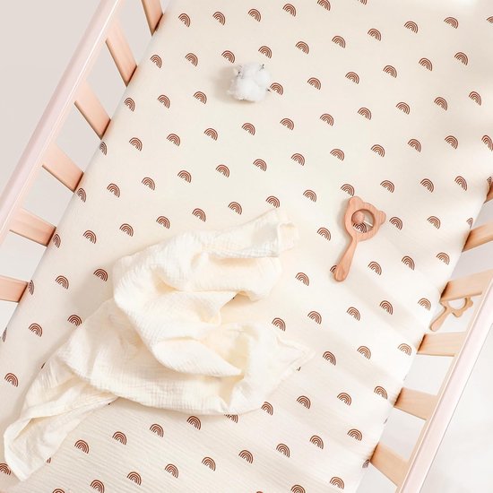 Katoenen mousseline hoeslaken voor co-sleeping, 100% katoenen ...