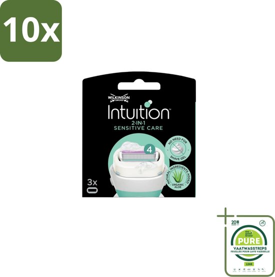 10 x Wilkinson – Scheermesjes – Intuition Dry Skin Sensitive Care – 3 ...