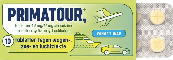 Primatour Tabletten - Tegen reisziekte, wagen-, zee- en luchtziekte ...