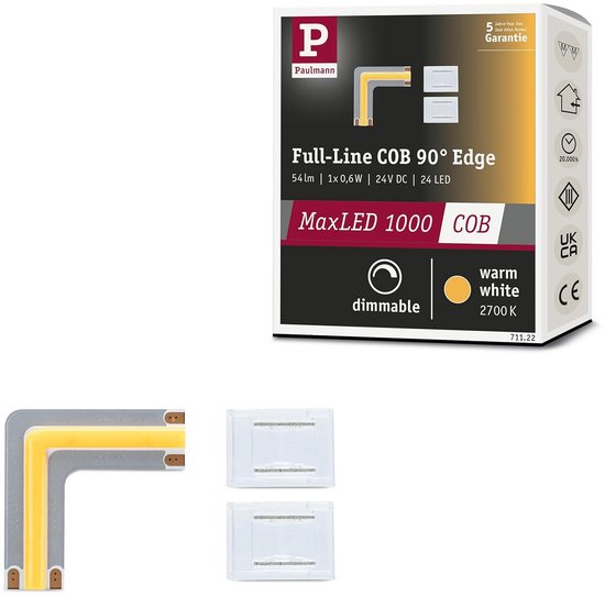 Flexibele LED Strip Hoekverbinder 90 Graden - Warm Wit Licht ...