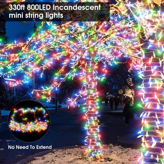 Lange LED Lichtketting met 800 Lampjes voor Buiten en Binnen - 100 ...