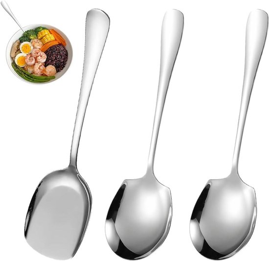 Opscheplepels van roestvrij staal voor buffet en restaurant - set van 3 ...