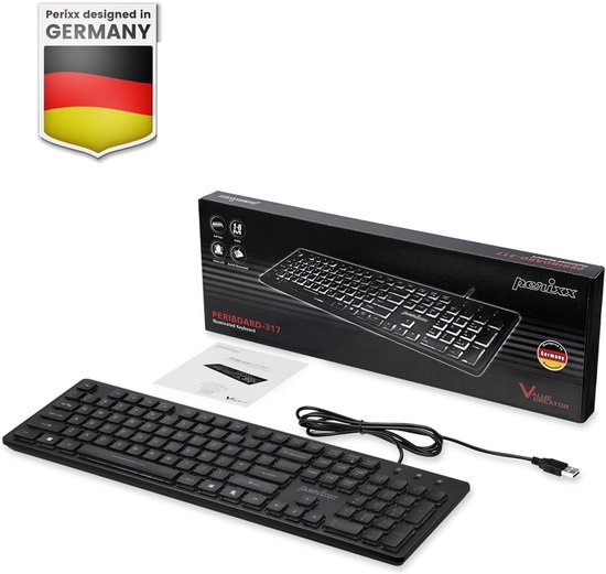 Verlicht QWERTY Toetsenbord met Grote Letters en Italiaanse Layout | bol