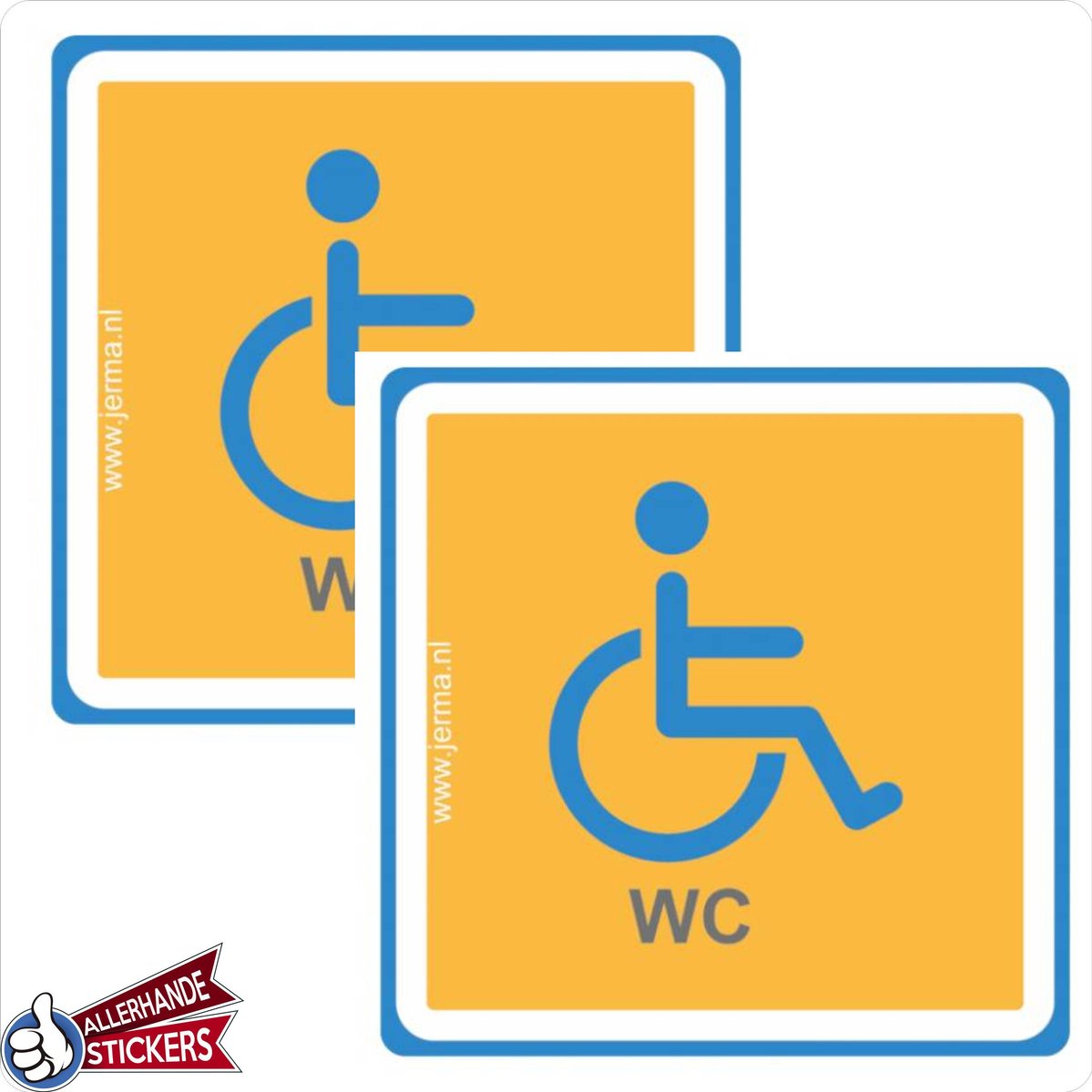 WC sticker rolstoel (set 2 stuks) | bol