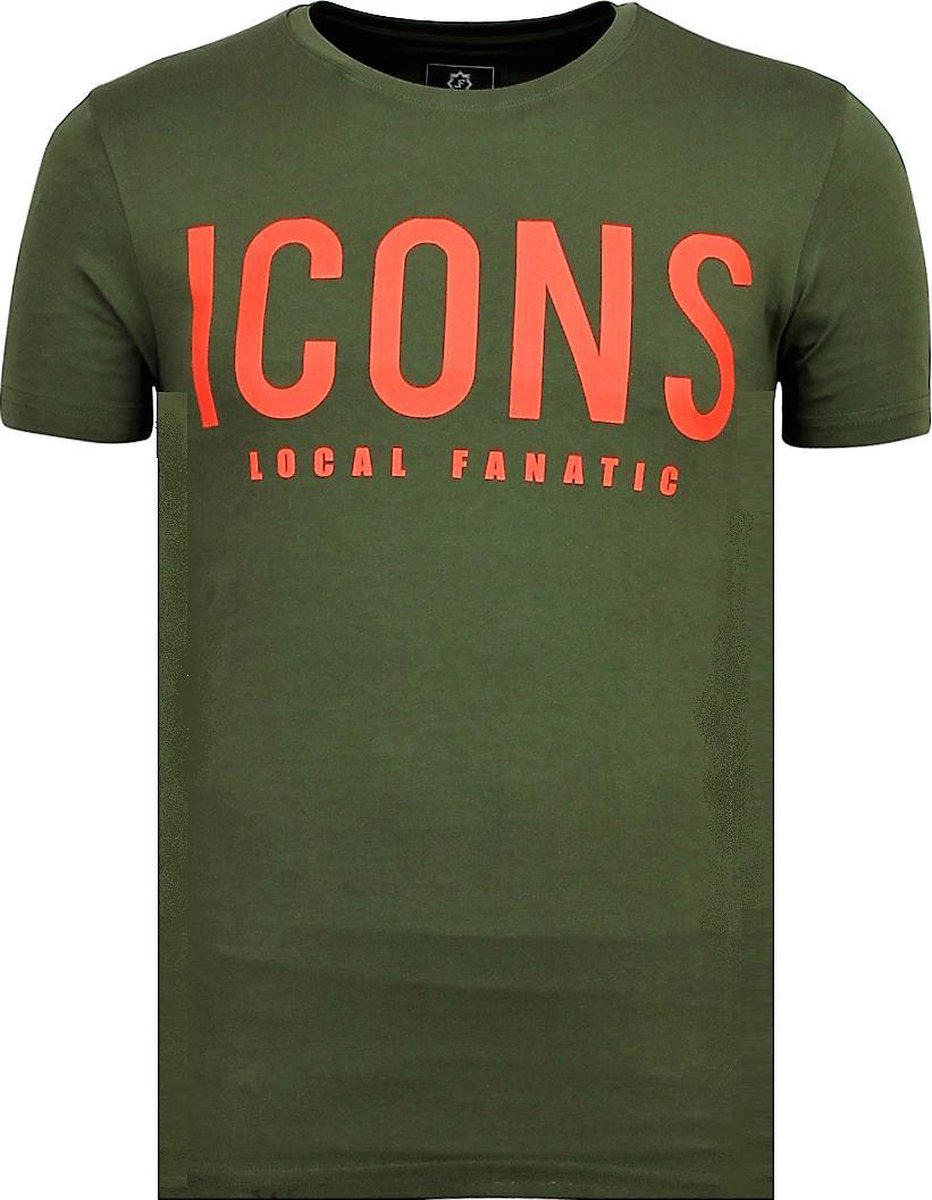 ICONS - Grappige T shirt Heren - 6361G - Groen | bol.com