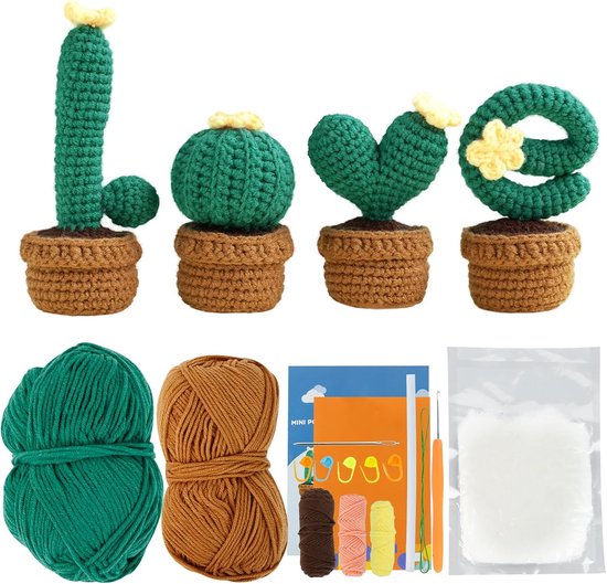 Haakset - Haaknaalden Set met Haakgaren en Video - Creatieve Brei Set ...