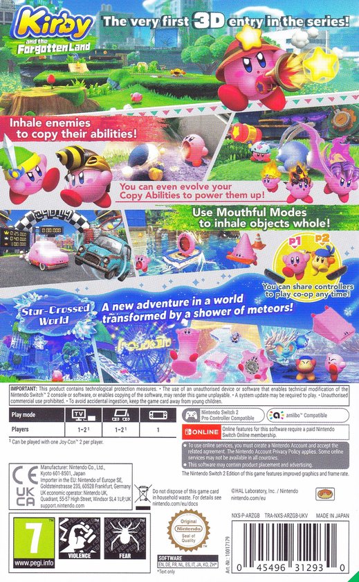 Kirby And The Forgotten land - Nintendo Switch 2 Edition Star-Crossed ...