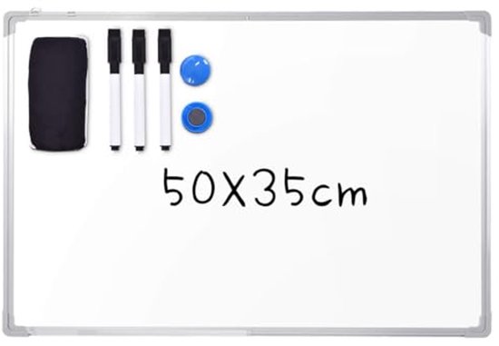 Wit Writable Magnetic Board met Aluminium Frame en Pen Compartment ...