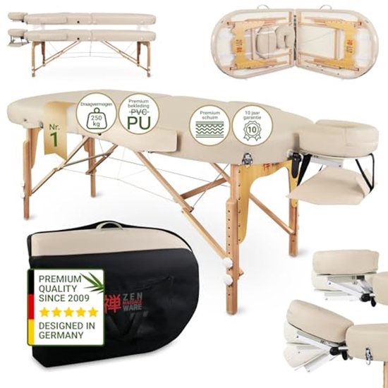 ZEN - Mobile oval massage table foldable & height adjustable for active ...