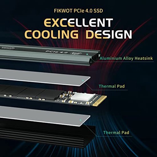 4 TB M.2 NVMe SSD - 5000 MB/s interne solid-state drive met koellichaam ...
