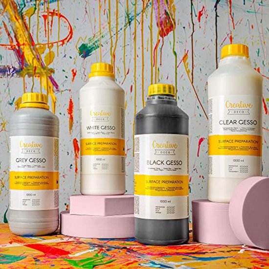 Transparante Gesso Acryl Primer 1L - Ideale Verfbasis voor Schilderen ...