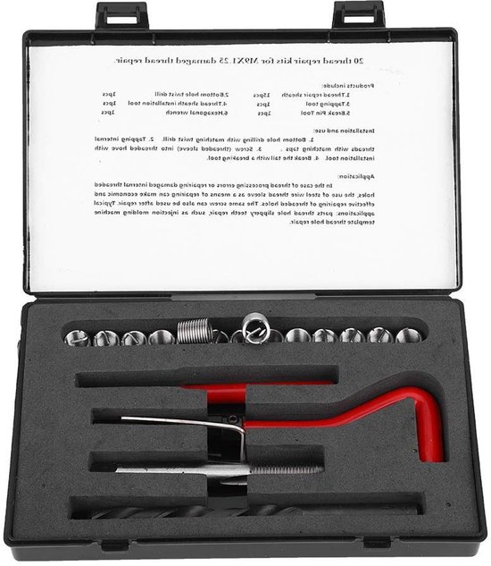Schroefdraad reparatieset metrische schroefdraad M9x1.25mm - 20 stuks ...