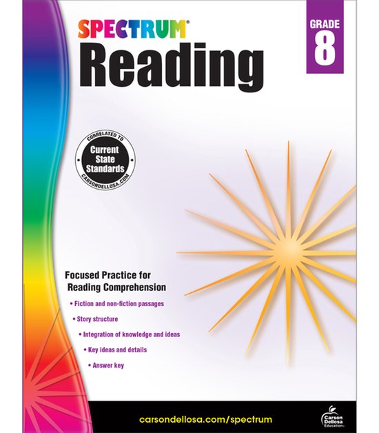 Spectrum Reading Workbook, Grade 8, Spectrum | 9781483812212 | Boeken | bol