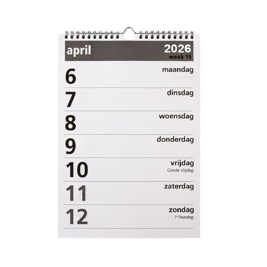 Castelli Grote Cijfer kalender 2026 - A4 formaat - week overzicht ...