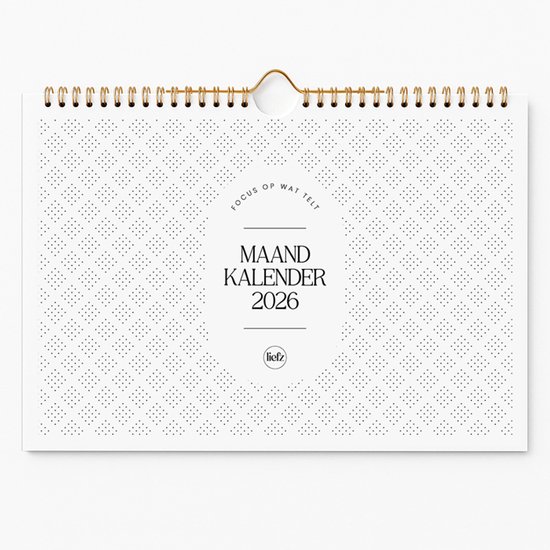 Liefz Maandkalender 2026 - Maandplanner A4 - Luxe uitstraling | bol