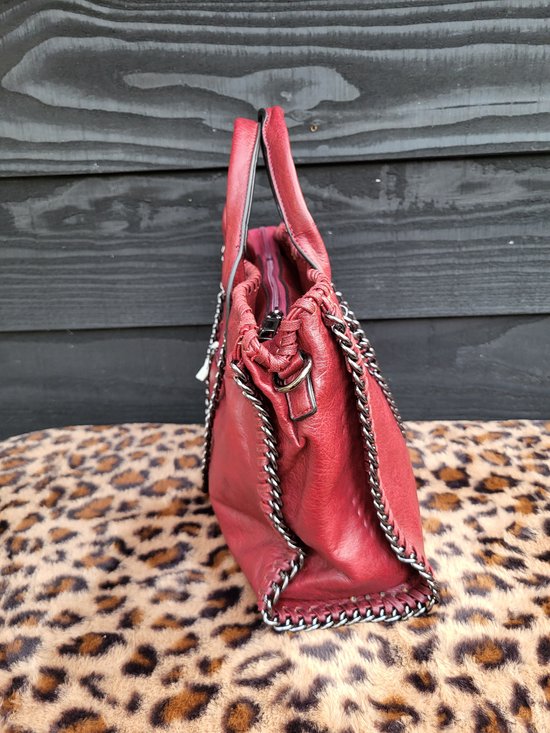 Trendy Handtas met Kettingdetails – Inclusief PU-Leren Schouderband ...