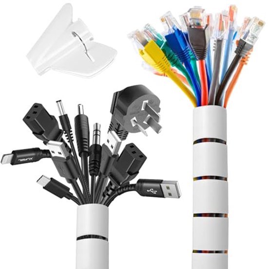 Kabelslang 2 stuks 22-28 mm x 3 m Flexibele Kabelorganizer voor ...