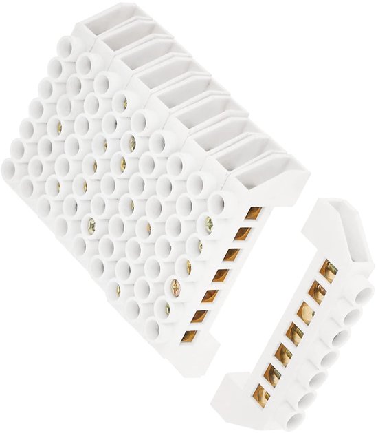 Screw Clamp, 10 Pieces 7 Position Terminal Block Bridge Design ...